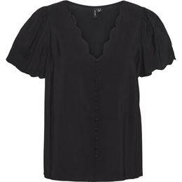 Véro Moda VERO MODA® Hemdbluse, V-Ausschnitt, für Damen, schwarz, L
