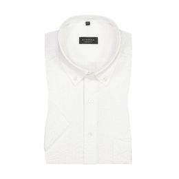 &Uuml;bergr&ouml;&szlig;e : Eterna, Kurzarmhemd in Seersucker-Qualit&auml;t, Modern Fit in Wei&szlig;