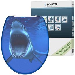 Schütte Schütte WC-Sitz Shark, Duroplast, mit Absenkautomatik und Schnellverschluss, blau