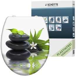 Schütte Schütte WC-Sitz Jasmin, Duroplast, Absenkautomatik, Schnellverschluss, Motivdruck, bunt|grün|schwarz