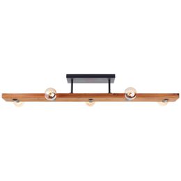 BRILLIANT LEUCHTEN Brilliant Mertes Deckenleuchte Braun, Schwarz, 5-flammig