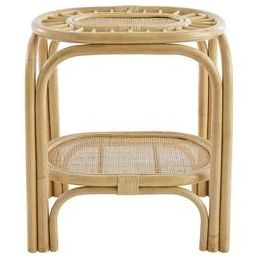 Miliboo Nachttisch aus naturfarbenem Rattan und Rohrgeflecht B45 cm BOW