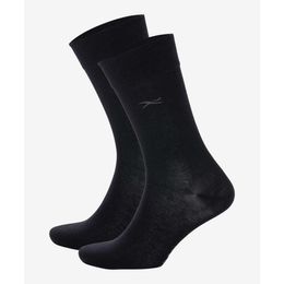 Brax Herren Socken 2er-Pack Herrensocken, Schwarz, Gr. 39-42