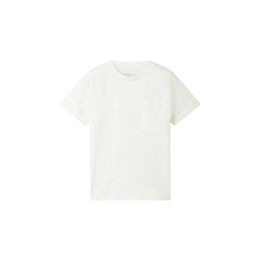 Tom Tailor Jungen T-Shirt mit aufgesetzter Brusttasche, weiß, Uni, Gr. 92/98