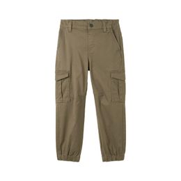 Tom Tailor Jungen Cargohose mit Bio-Baumwolle, grün, Uni, Gr. 110