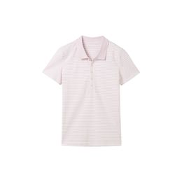 Tom Tailor Damen Poloshirt, rosa, Streifenmuster, Gr. XXL
