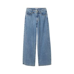 Tom Tailor Mädchen Wide Leg Jeans, blau, Uni, Gr. 140