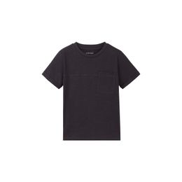 Tom Tailor Jungen T-Shirt mit aufgesetzter Brusttasche, grau, Uni, Gr. 92/98