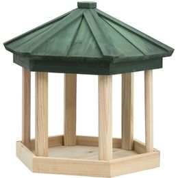 Bonnevie - Vogelfutterhaus Achteck Tanne Massivholz 33x30 cm vidaXL452159