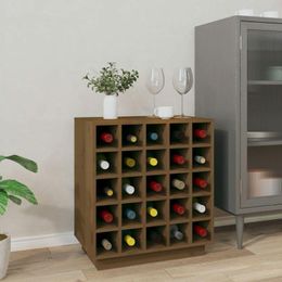 Bonnevie - Weinregal Honigbraun 55,5x34x61 cm Massivholz Kiefer vidaXL317813