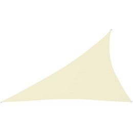 Bonnevie - Sonnensegel,Sonnenschutzsegel Oxford-Gewebe Dreieckig 4x5x6,4 m Cremeweiß vidaXL