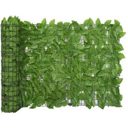 Bonnevie - Balkon-Sichtschutz,Balkonverkleidung mit Grünen Blättern 400x75 cm vidaXL