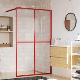 Duschwand für Begehbare Dusche,Duschtrennwand mit esg Klarglas Rot 140x195 cm vidaXL