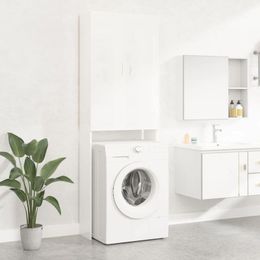 Waschmaschinenschrank Hochglanz-Weiß 64x25,5x190 cm vidaXL533327