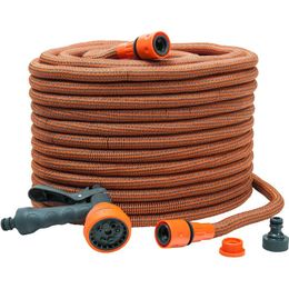 Werka Pro - pro dehnbarer Gartenschlauch orange mit Pistole 20 m