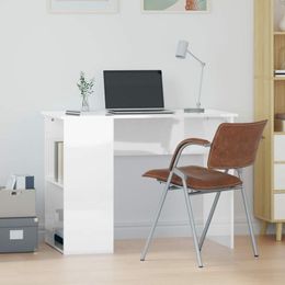 Computertisch,Schreibtisch Hochglanz-Weiß 100x55x75 cm Holzwerkstoff vidaXL