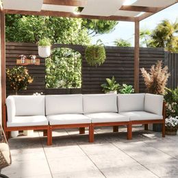 4-Sitzer-Gartensofa,Lounge-Sofa mit Kissen Massivholz Akazie vidaXL