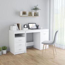Computertisch,Schreibtisch Weiß 140x50x76 cm Holzwerkstoff vidaXL