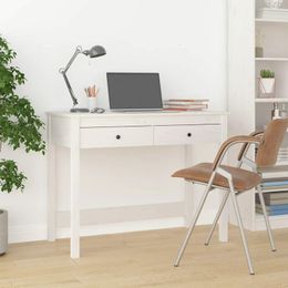 Computertisch,Schreibtisch mit Schubladen Weiß 100x50x78 cm Massivholz Kiefer vidaXL