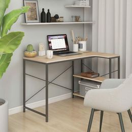 Computertisch,Schreibtisch Schwarz und Eiche-Optik 110x72x70cm Holzwerkstoff vidaXL