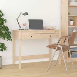 Bonnevie - Computertisch,Schreibtisch mit Schubladen 100x50x78 cm Massivholz Kiefer vidaXL