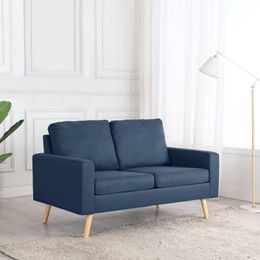 2-Sitzer-Sofa Couch Wohnzimmersofa - Blau Stoff BV298121 - BonneVie