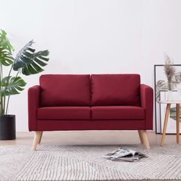 MAISONCHIC - 2-Sitzer-Sofa Loungesofa Couch Modern Stoff Weinrot DE14141