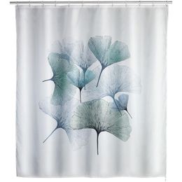 Anti-Schimmel Duschvorhang Ginkgo, Textil (Polyester), 180 x 200 cm, waschbar, Mehrfarbig, Polyester mehrfarbig - mehrfarbig - Wenko