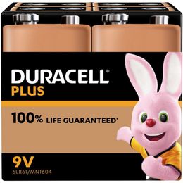 Duracell - MN1604 Plus 9 v Block-Batterie Alkali-Mangan 9 v 4 St.