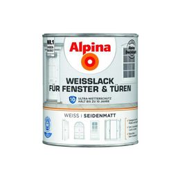 Alpina - Weißlack für Fenster & Türen 2 l weiß seidenmatt Fensterlack Türenlack