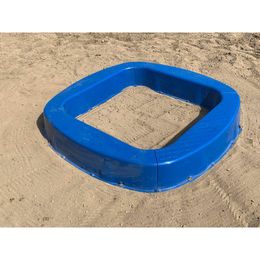 Premium Sandkasten aus Kunststoff in verschiedenen Farben 150 x 150 x 20 cm - blau - BURI