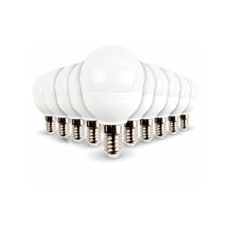 Arum Lighting - Los mit 10 LED-Lampen E14 Mini Globe 5,5 w 470 Lumen Gl. 40 w. Température de Couleur: Blanc neutre 4000K