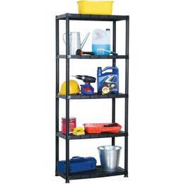 Lagerregal,Bücherregal 5-Tier Schwarz 71x38x170 cm Kunststoff vidaXL