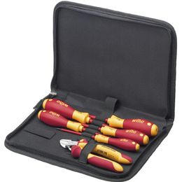 Werkzeug Set Elektriker (33969), Schraubendreher, Seitenschneider 6-tlg. in Tasche - wiha