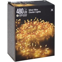 Spetebo Silver Wire cluster Lights - 480 led / 4,8 m - Draht Büschel Lichterkette für Außen