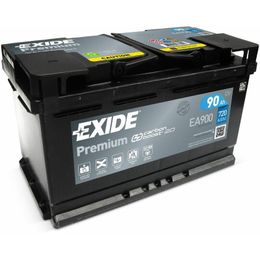 EA900 Premium Carbon Boost 12V 90Ah 720A Autobatterie inkl. 7,50€ Pfand - Exide