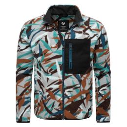 Ragwear Fleecejacke Herren gemustert, aqua