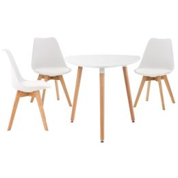 CLP Sitzgruppe Libanera I 3X Stuhl Linares + 1X Tisch Abenra