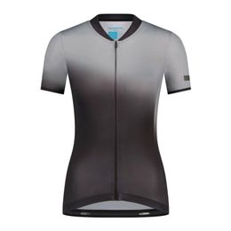 Shimano Woman's EVOLVE Avventura Short Sleeves Jersey, Anthracite Gray