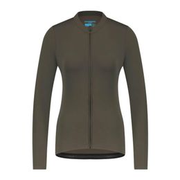 Shimano Woman's KAEDE Thermal Long Sleeve Jersey, Moss Green