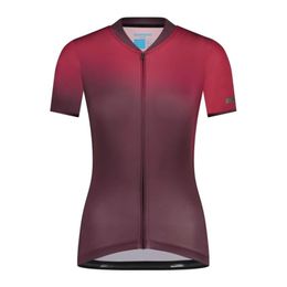 Shimano Woman's EVOLVE Avventura Short Sleeves Jersey, Matte Pink