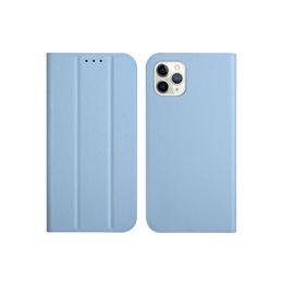 König Design Hülle Handy Schutz für Apple iPhone 13 Pro Case Flip Cover Tasche Etuis Blau Neu