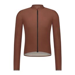 Shimano EVOLVE All Seasons Merino Jersey, Mirror Brown