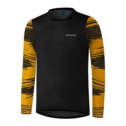 Shimano MYOKO L.S. Long Sleeve Jersey, Mustard Yellow