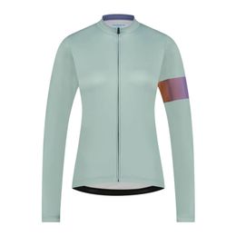 Shimano Woman's KAEDE Long Sleeve Jersey Printed, Restore Green