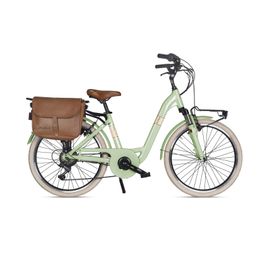 MBM Elektro-Citybike MONOTUBO Classic Lady 24 Zoll, VERDE GIULIETTA