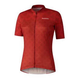 Shimano W's MIZUKI Short Sleeve Jersey, Red