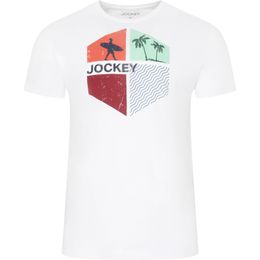 Jockey® Night & Day T-Shirt, Motiv, atmungsaktiv, für Herren, weiß, XXL