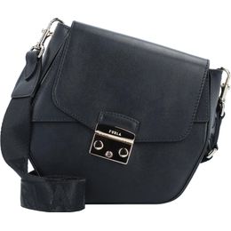 Furla Umhängetasche, Schnappverschluss, Leder, für Damen, schwarz