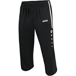 Jako Trainingshose, 3/4-Hose-Länge, Gummibund, für Herren, schwarz, L